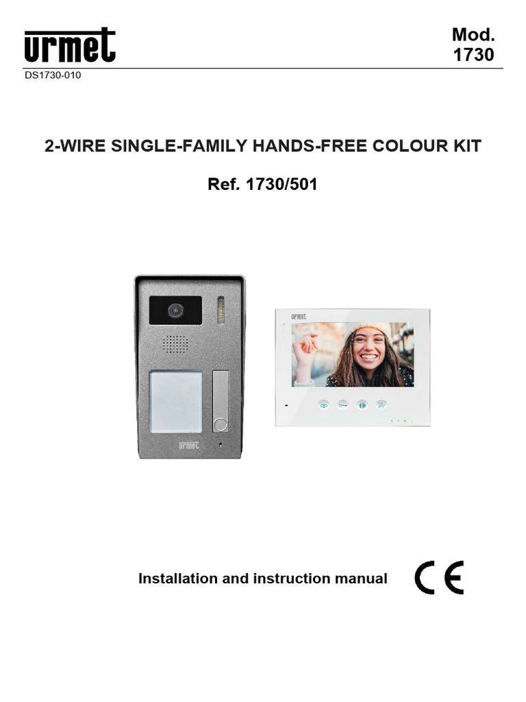 Urmet 1730-501 Installation-Manual | PDF | Manufactured Goods | Electrical Engineering