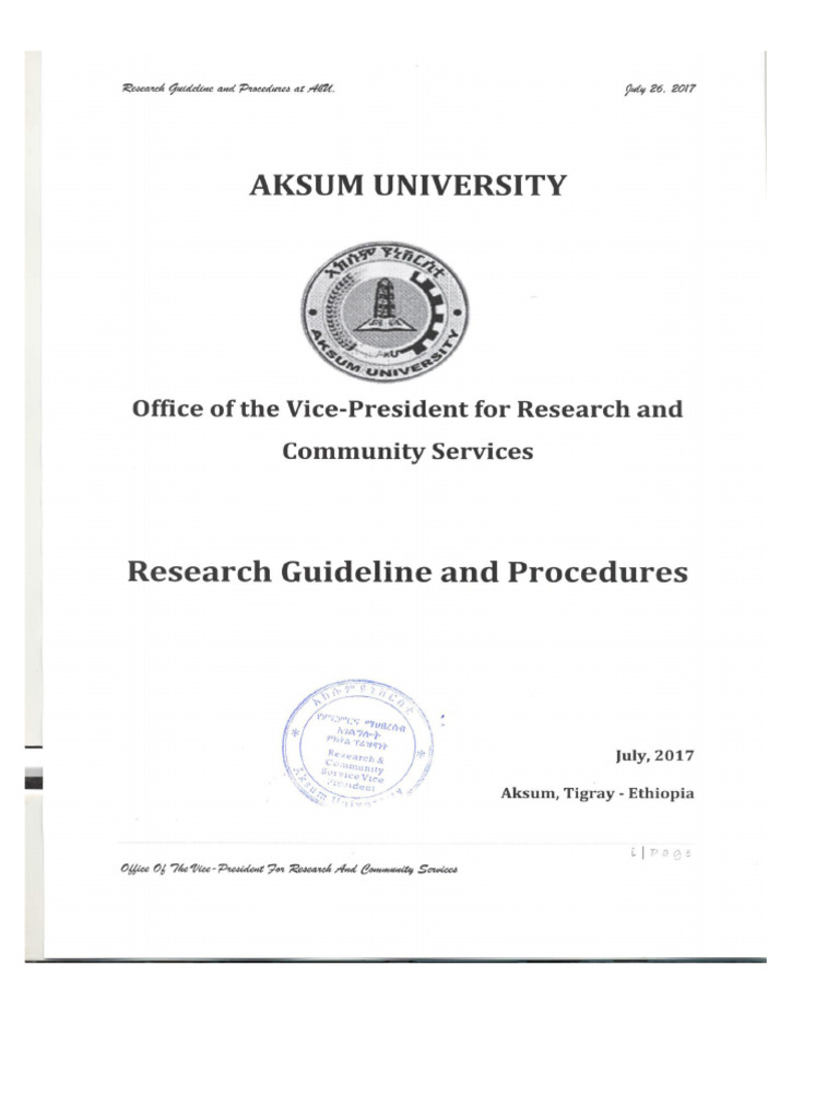Finalized AkU Research Guideline-Scanned PDF | PDF