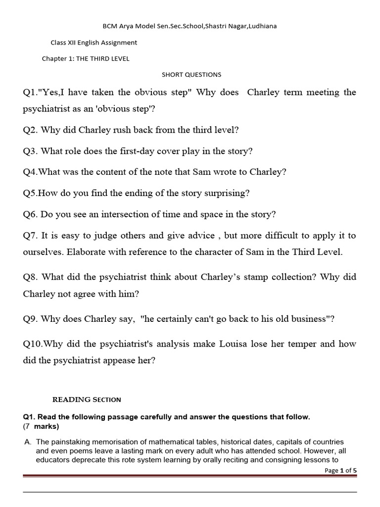 1079-C-2457-Third Level SHORT QUES | PDF | Memory | Oral Tradition