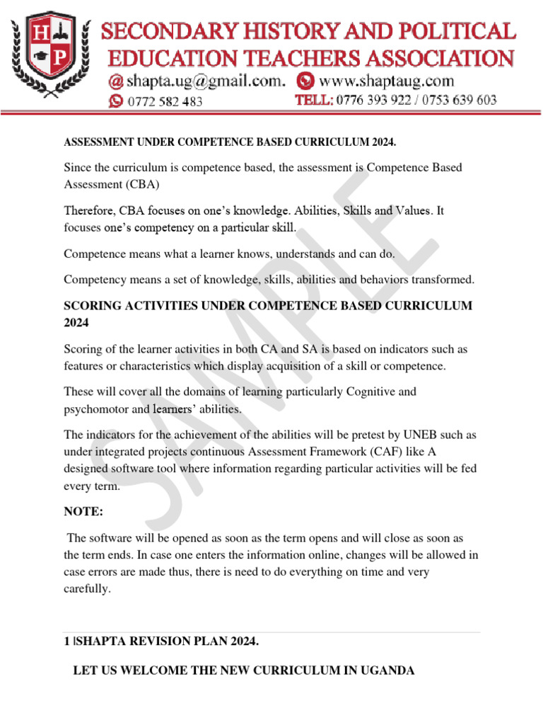 Shapta Assessment Sample Format 2024 | PDF | Educational Assessment ...