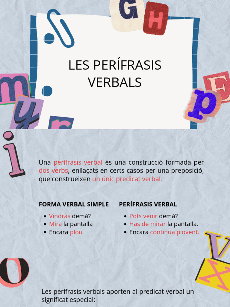 LES PERIFRASIS VERBALS | PDF