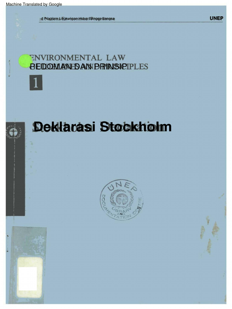Stockholm Declaration Terjemahan | PDF
