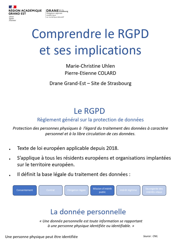 Comprendre le RGPD en Éducation | PDF | Évolution de carrière
