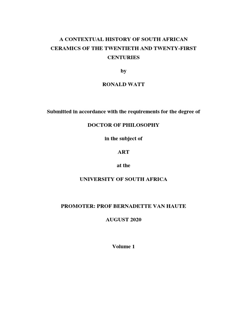 Ronnie-Watt_2020_PhD | PDF | Pottery | Artifact (Archaeology)