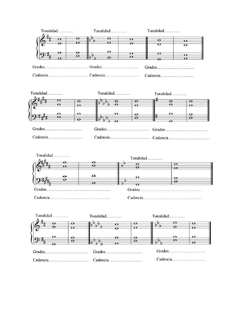 Ejercicio Solo Cadencias | PDF