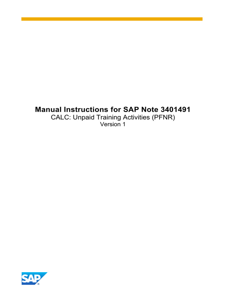 Manual Pre-Implementation Instructions For SAP Note 3401491 | PDF | Computing | Information ...