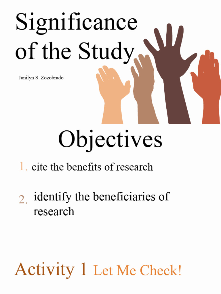 Research Study Significance Guide | PDF | Concept | Definition