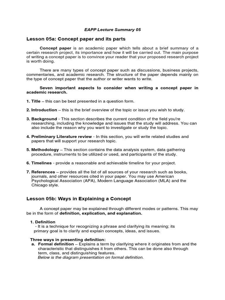 EAPP Lecture Summary 05 | PDF | Definition | Word