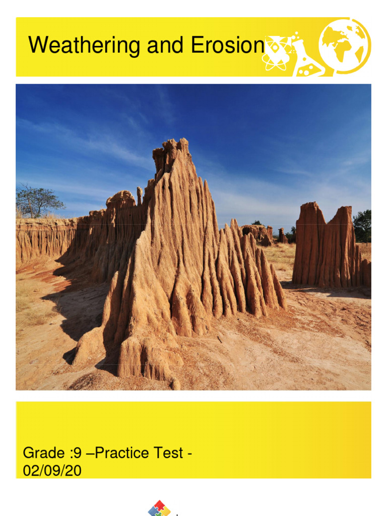 Weathering-and-Erosion Practice Test | Download Free PDF | Erosion ...