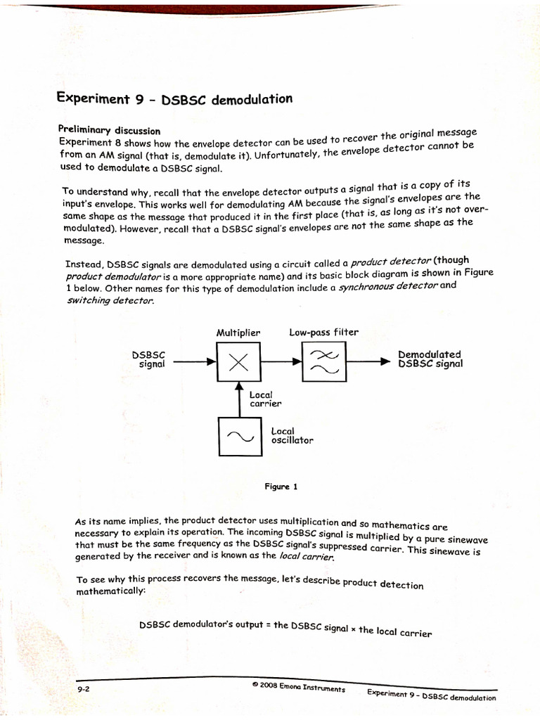 dsbsc demod | PDF