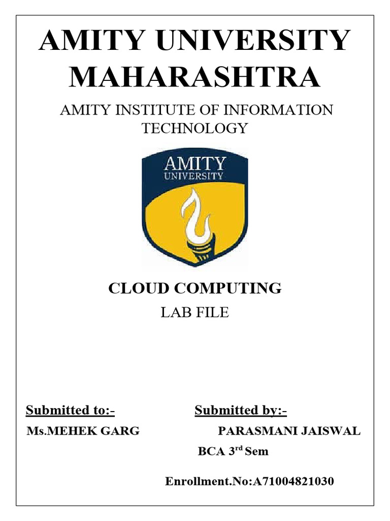 Cloud Computing Lab File Pdf