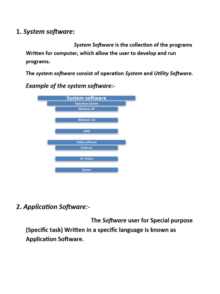 System and Application Software Overview | PDF | Computers