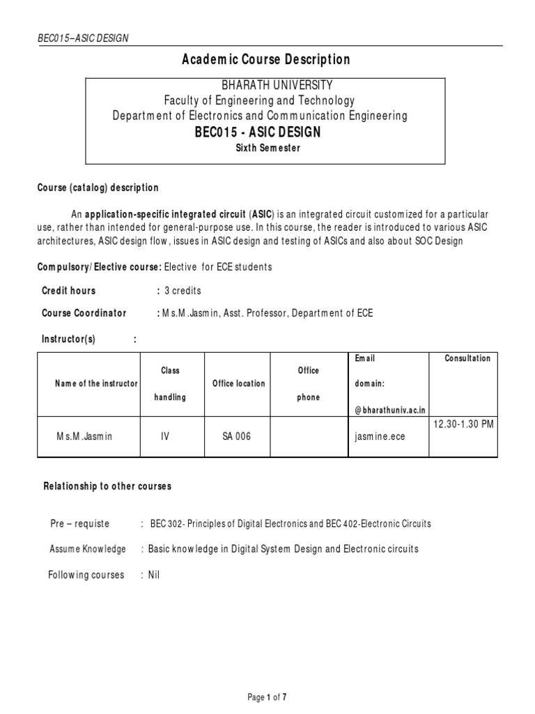 BEC015-LP-ASIC Design | PDF | Engineering | Cmos