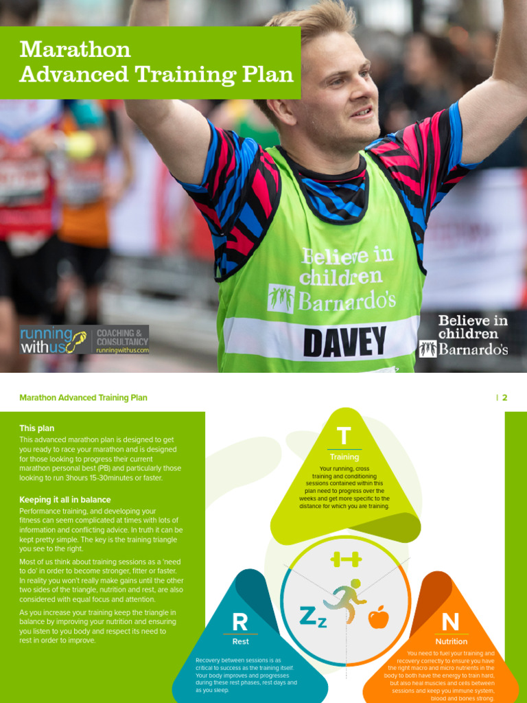 Marathon Training Plan - Advanced | PDF | Running | Determinants Of Health