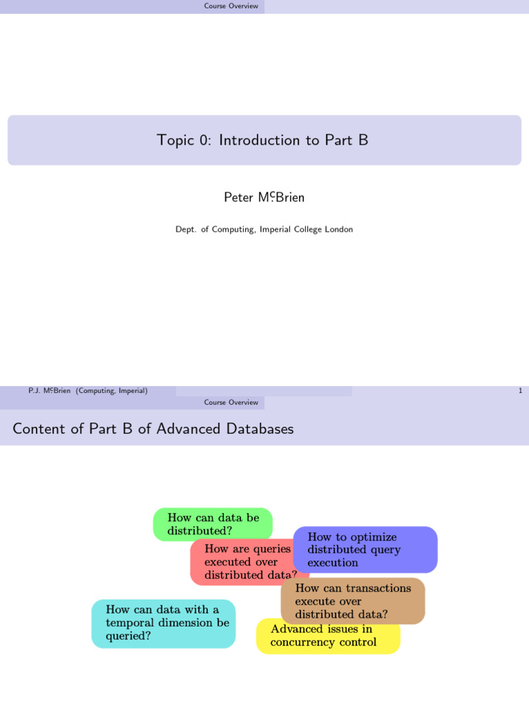 Databases B Slides | PDF | Databases | Relational Database