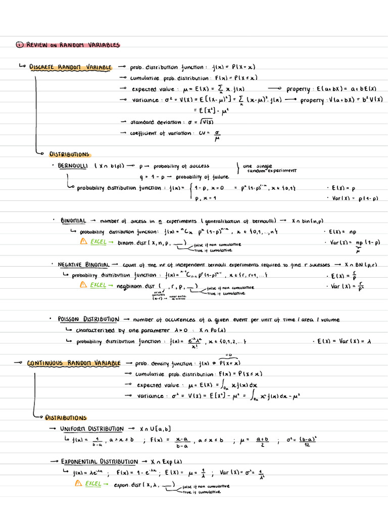 Apontamentos Estatística | Download Free PDF | Probability Distribution | Variance