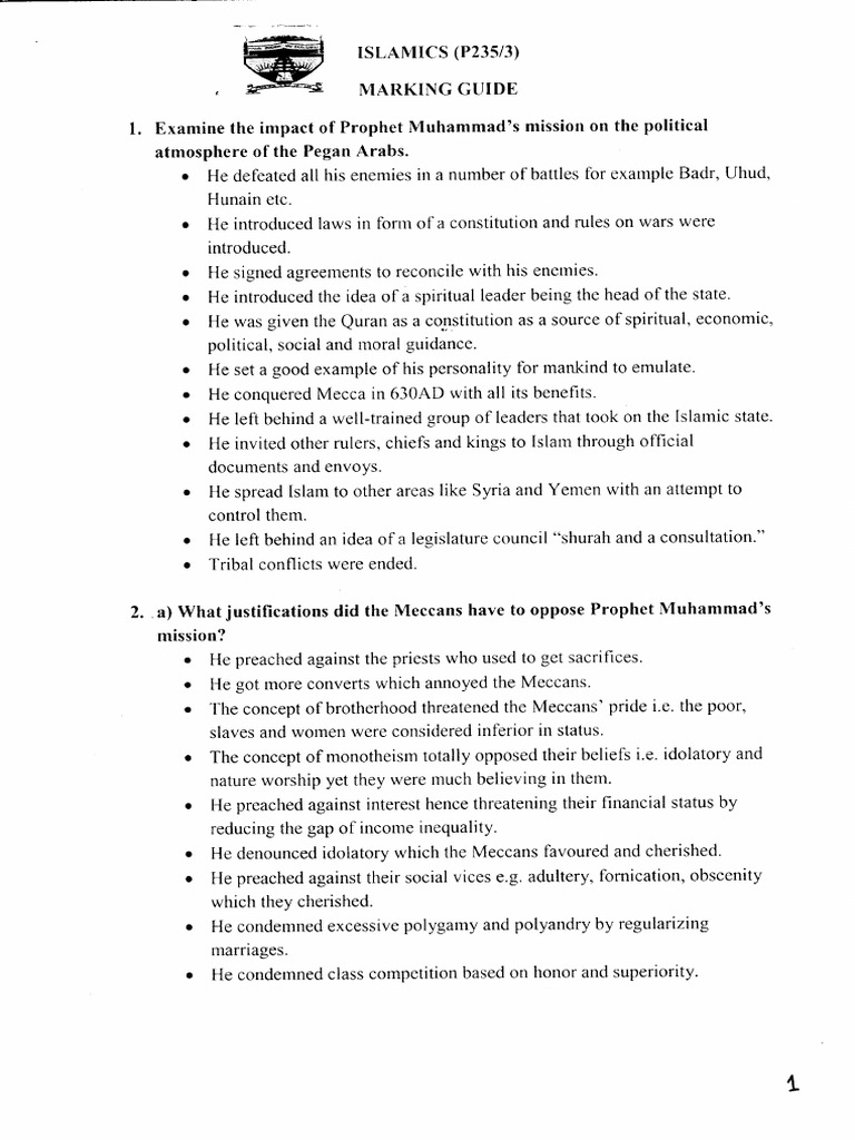 Islamic Religious Education Notes | PDF | Caliphate | Muhammad