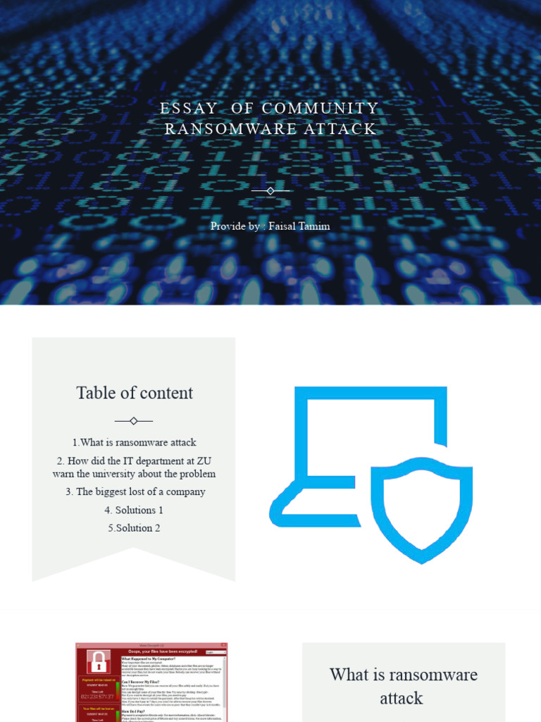 Essay of Community | PDF | Ransomware | Security Engineering