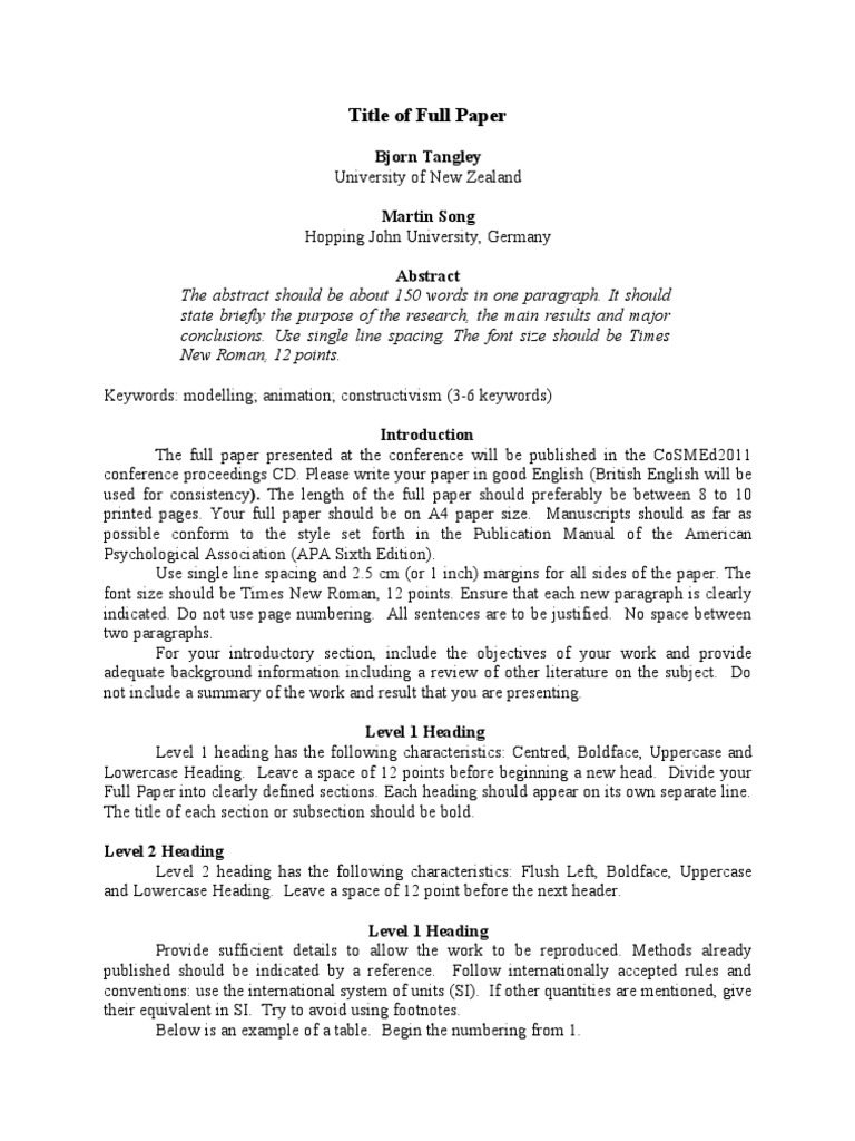 Title of Full Paper: Bjorn Tangley | PDF