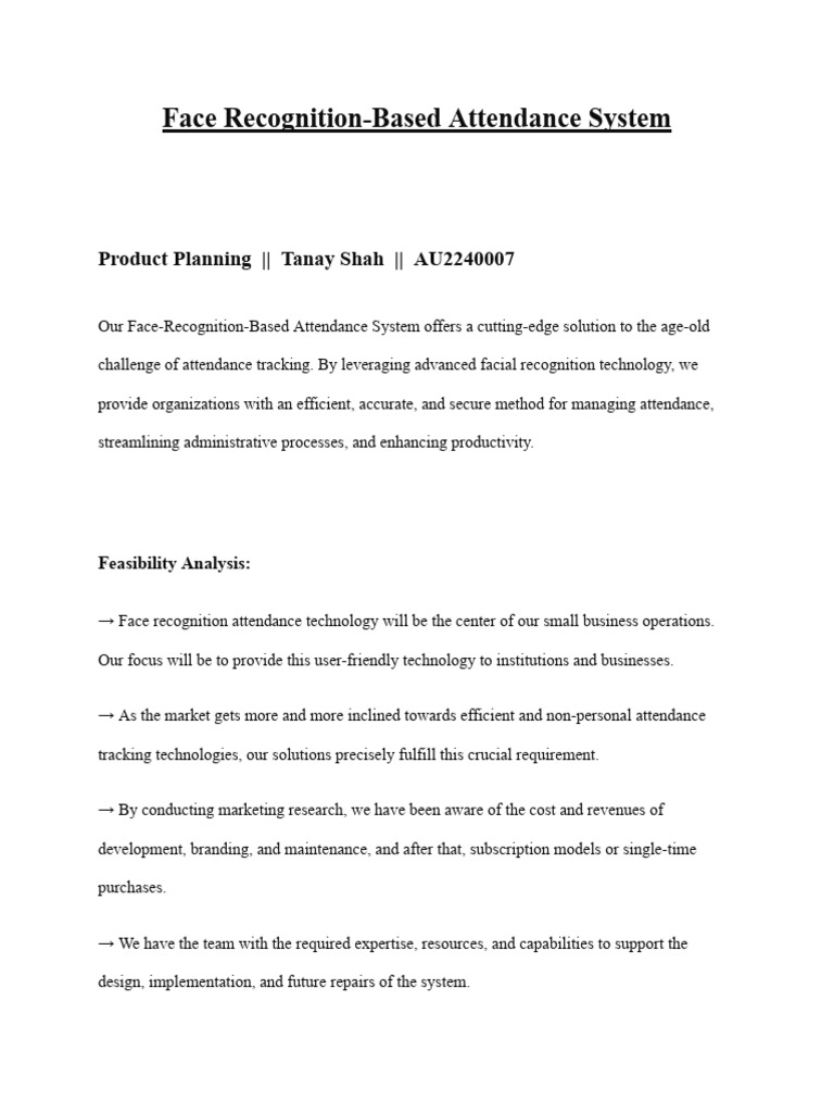 Face Recognition-Based Attendance System COM102 | PDF | Computer ...