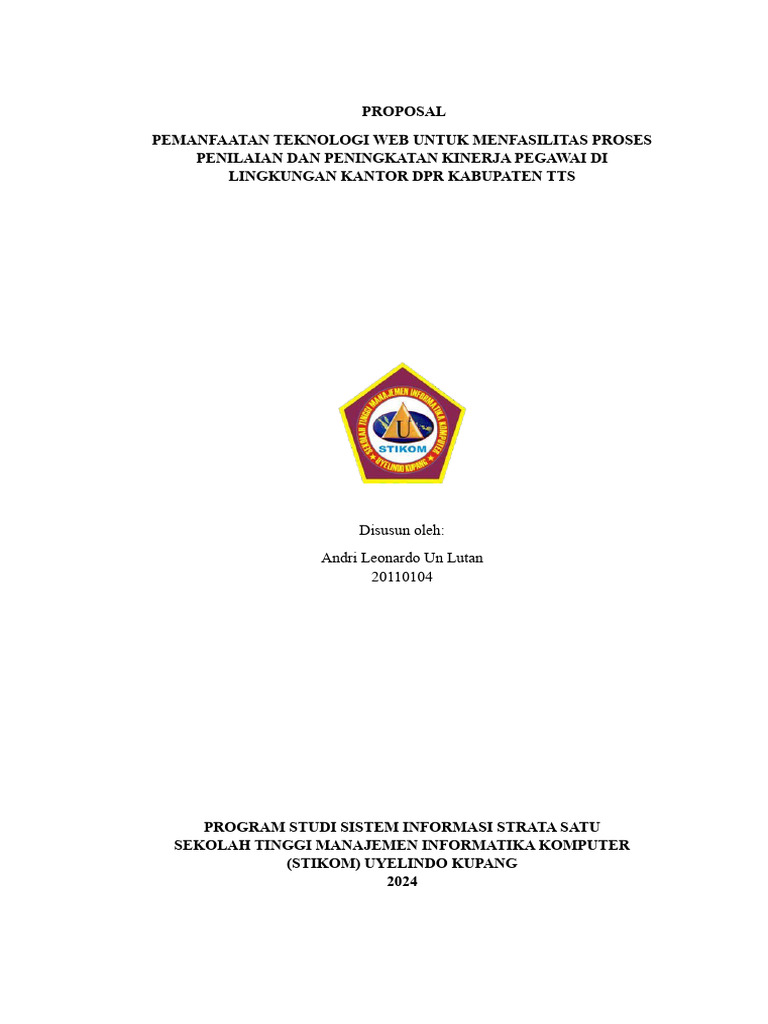 Sistem Penilaian Kinerja Pegawai DPRD TTS | PDF | Komputer