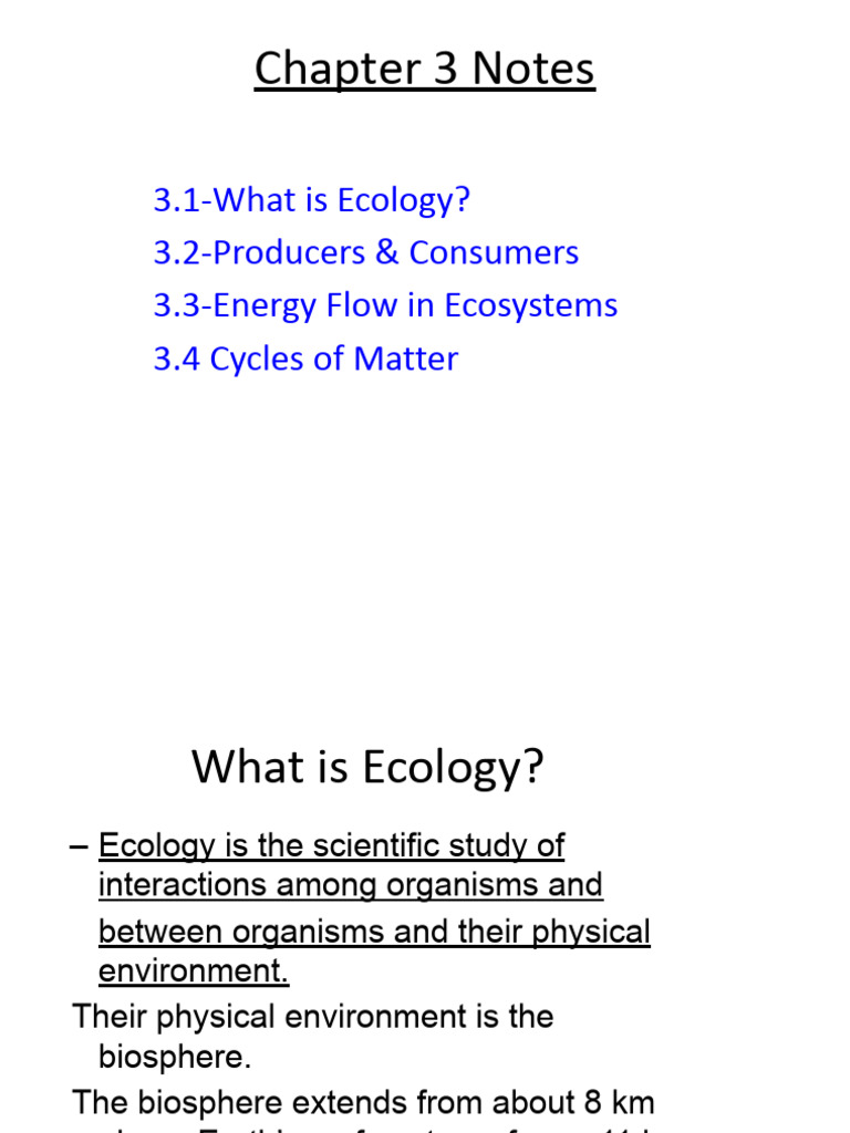 Ecology Notes Pdf Food Web Ecosystem