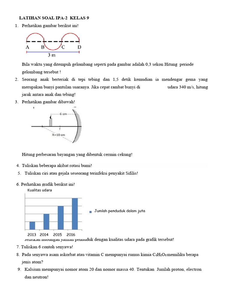 Latihan Soal Us Ipa 2 | PDF | Sains & Matematika