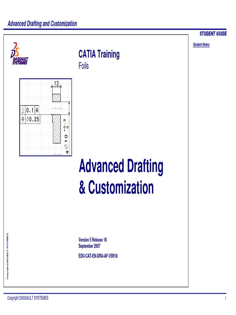 CATIA V5 - Advance Drafting and Custom | PDF | Icon (Computing) | Angle