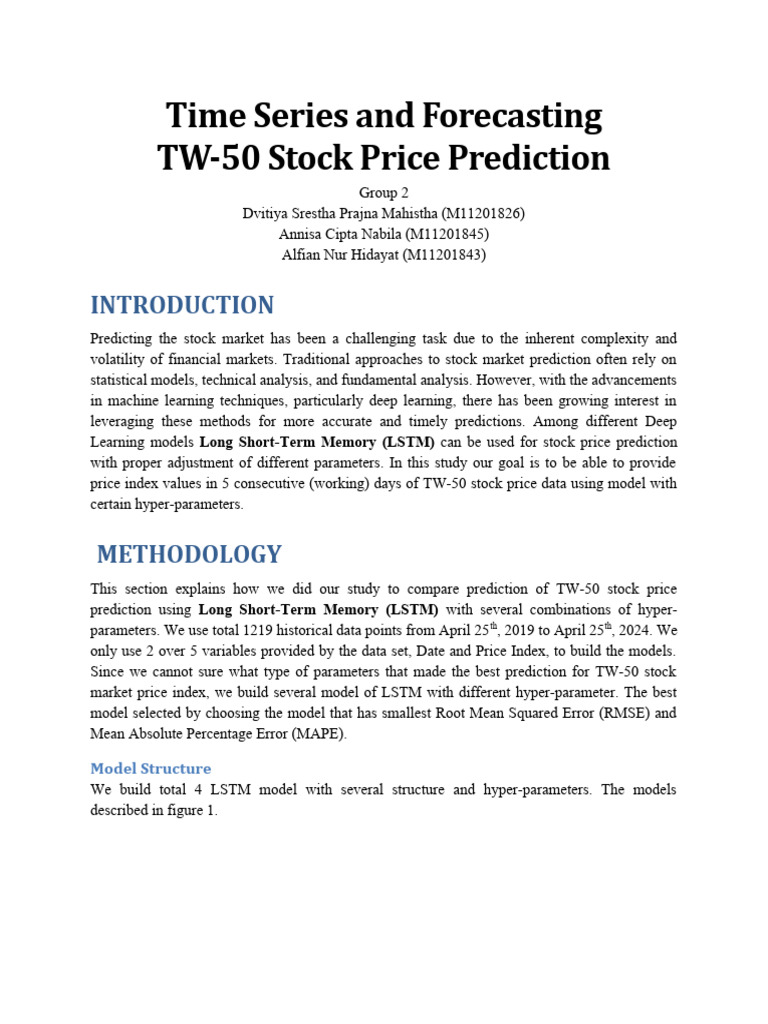 Time Series And Forecasting Assignment 2 Download Free Pdf Prediction Forecasting