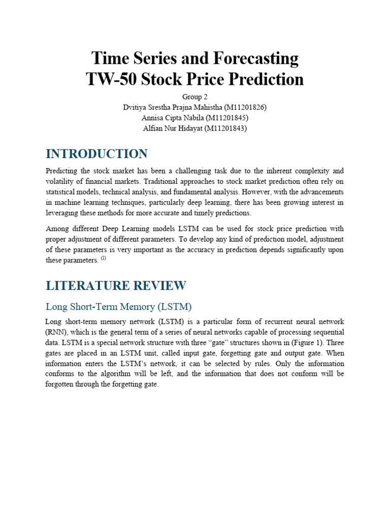 Untuk Time Series | PDF | Mean Squared Error | Forecasting