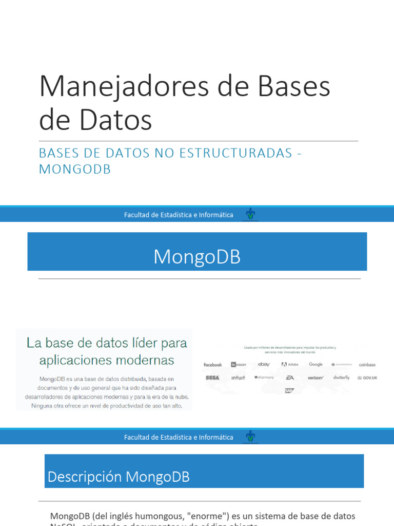 Clase16 MongoDB | PDF | Mongo Db | Software de gestión de datos