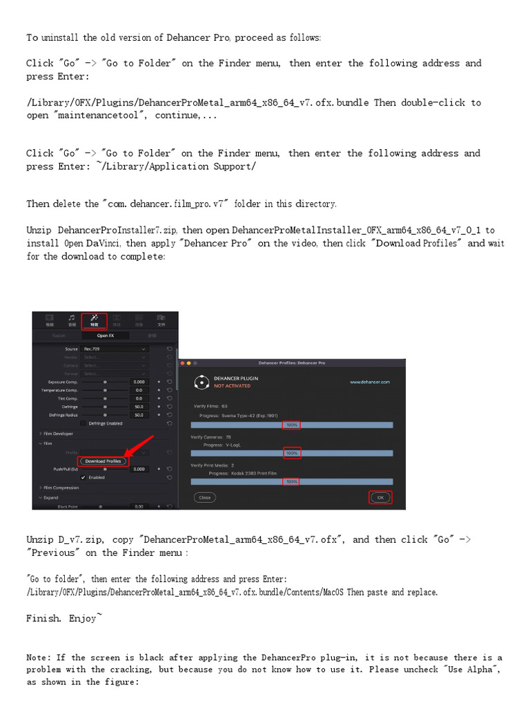 Dehancer Pro Installation Guide | PDF