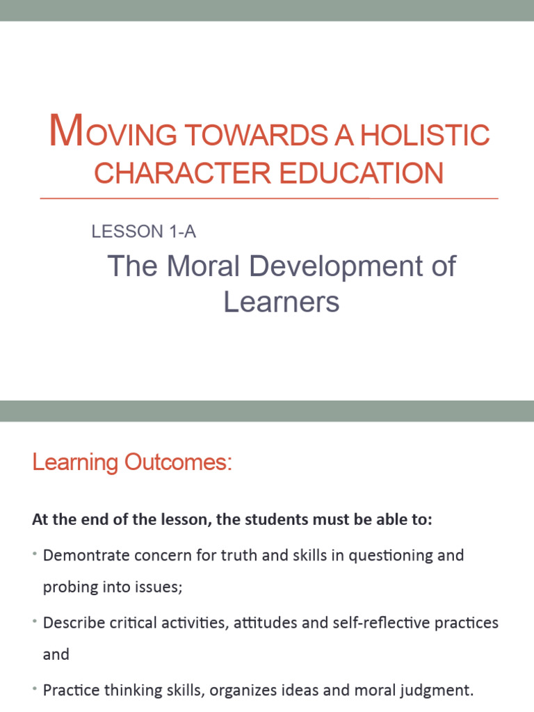 Holistic Character Education Strategies | PDF | Learning | Thought