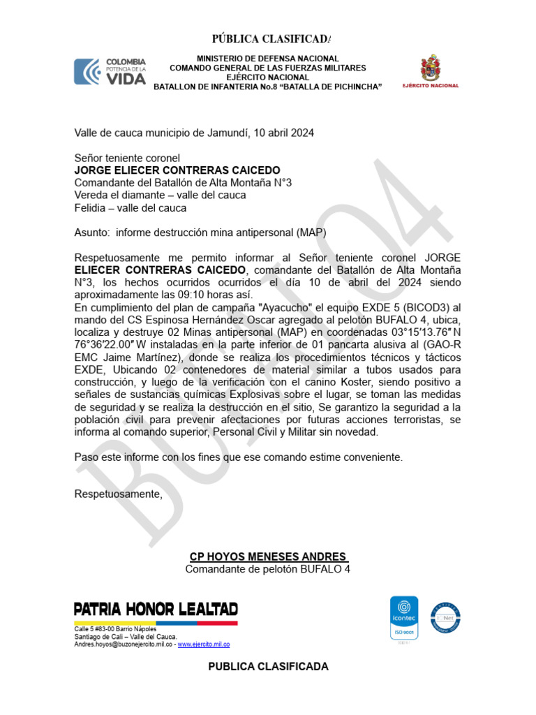 Informe Destruccion Map | PDF