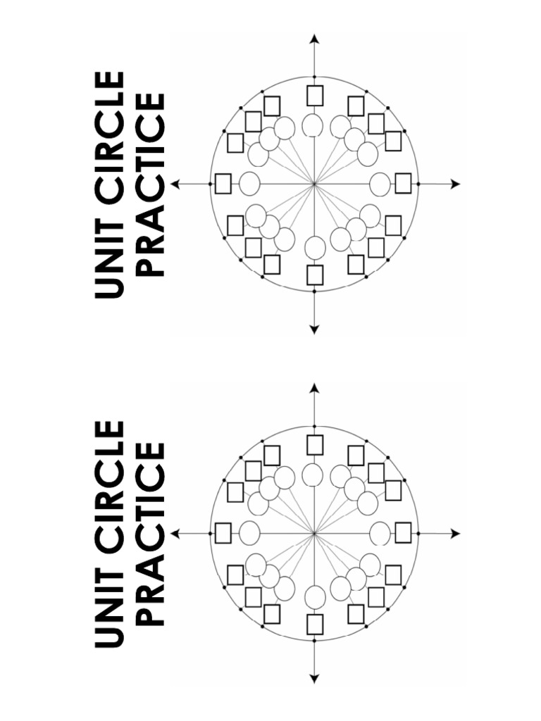 Unit Circle Practice 4 Copies Per Page 1 | PDF