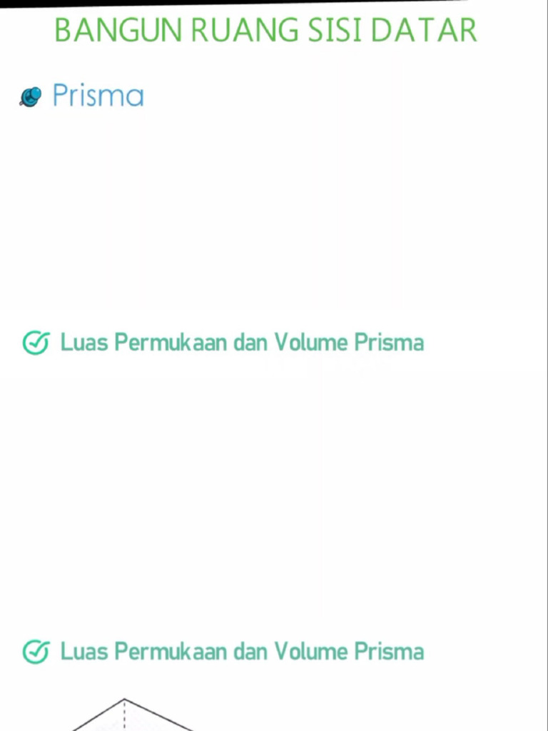 Luas Permukaan Prisma Dan Volume Prisma | PDF