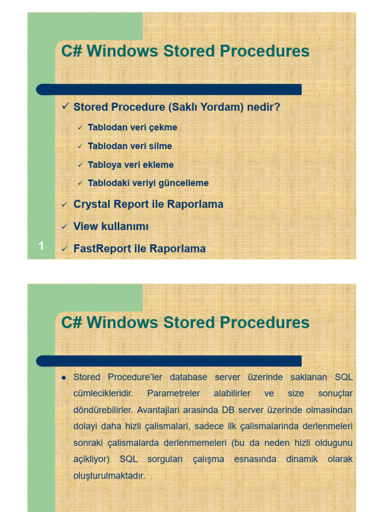 16 - CrystalReport-FastReport-StoredProcedure (Uyumluluk Modu) | PDF