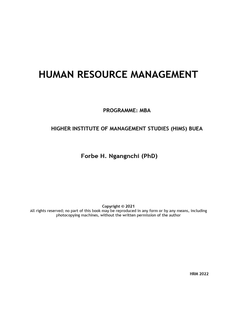 Comprehensive HRM Notes - Forbe | Download Free PDF | Human Resource ...