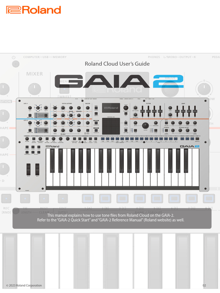 Roland GAIA-2 Tone File Guide | PDF | Computer File | Pitch (Music)