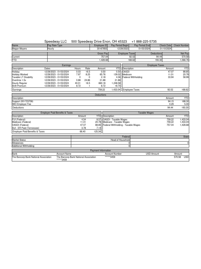 INT085 Payslip To Print Report Design 03-12-2024 | PDF | Social ...