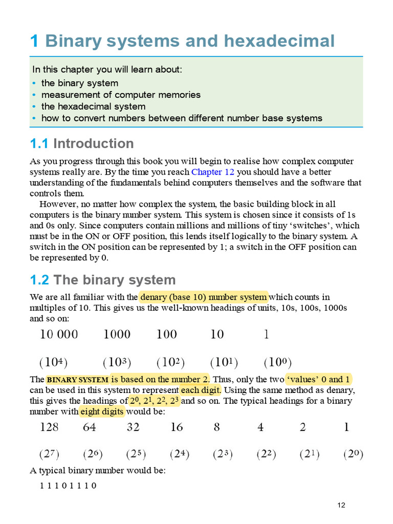 Igcse Computer Science - Chapter 1 | PDF | Byte | Computing