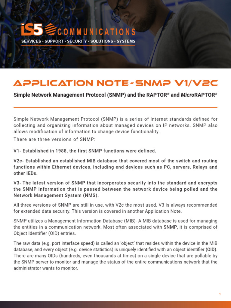 Is5 Com Application Note - SNMP | PDF | Computer Network | Computer Engineering