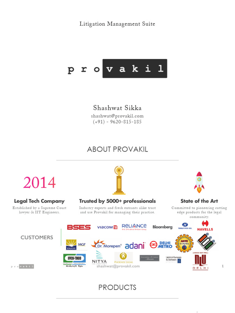Provakil: Legal Tech Innovations | PDF | Computing