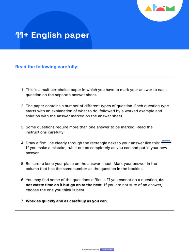 11+ English Paper: Audition Passage | PDF