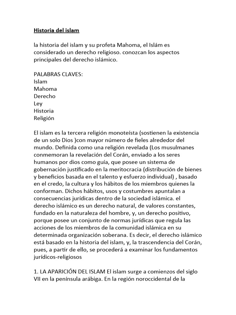 Historia Del Islam | PDF | Mahoma | Corán
