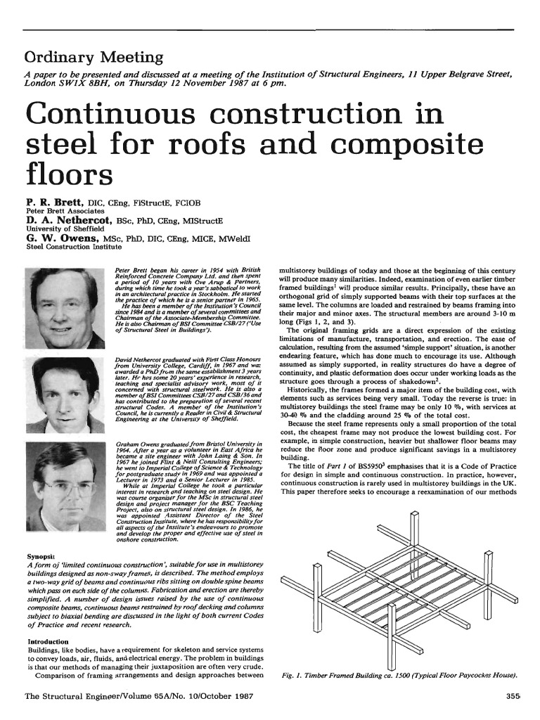 Continuous Steel Construction Techniques | PDF | Beam (Structure ...