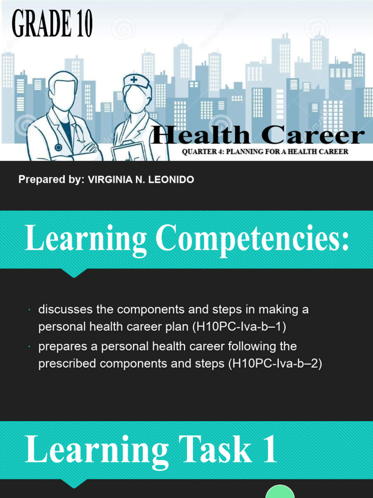 Q4-PPT-Health10 - Lesson 1 (Health Career) | PDF | Decision Making ...