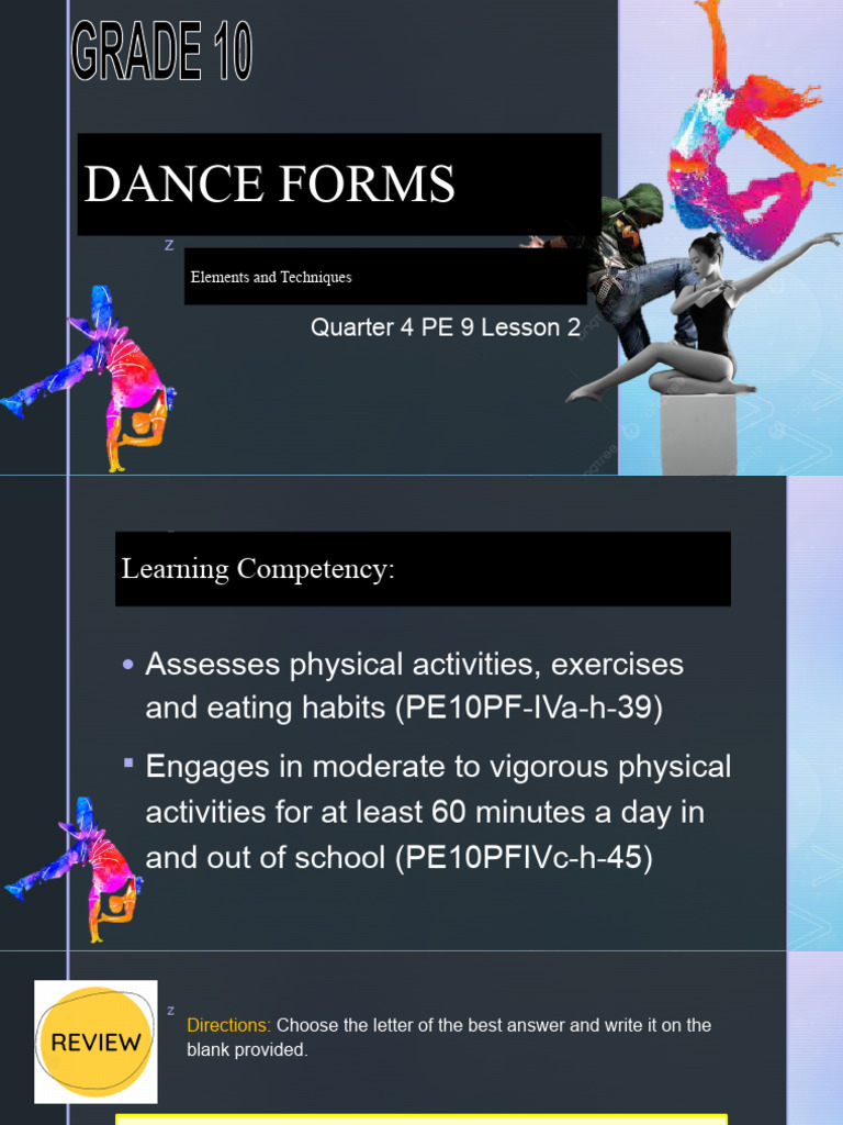 Dance Forms and Techniques Overview | PDF | Dances | Nutrients