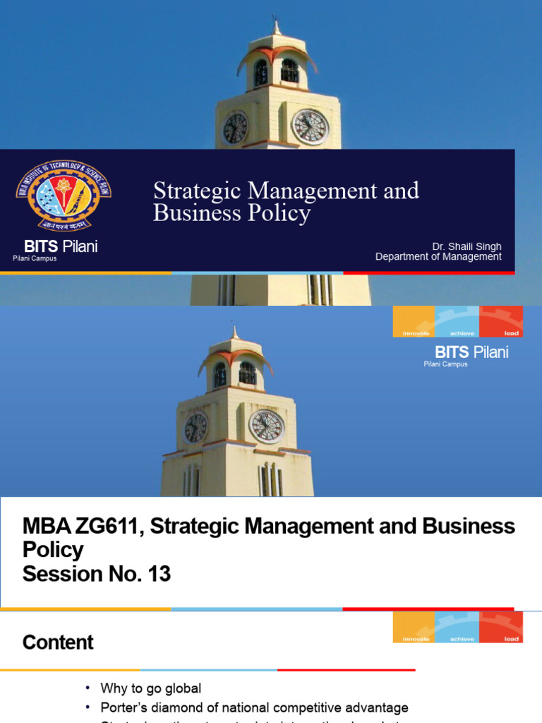 SMBP Session 13 | Download Free PDF | Globalization | Strategic Management