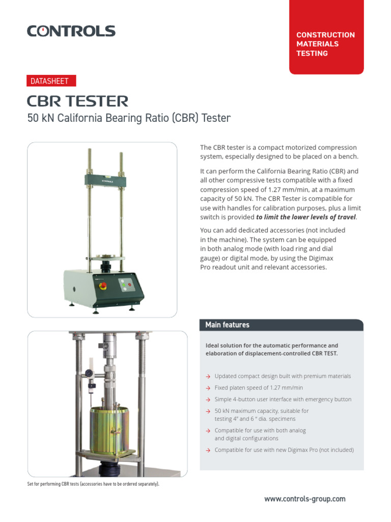50 kN CBR Tester Overview | PDF | Electrical Engineering
